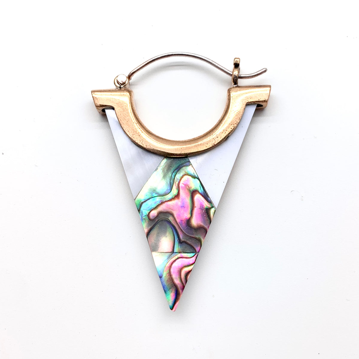 Pyramid Drops - M/Shell & Abalone – Tribal Stone Jewelry